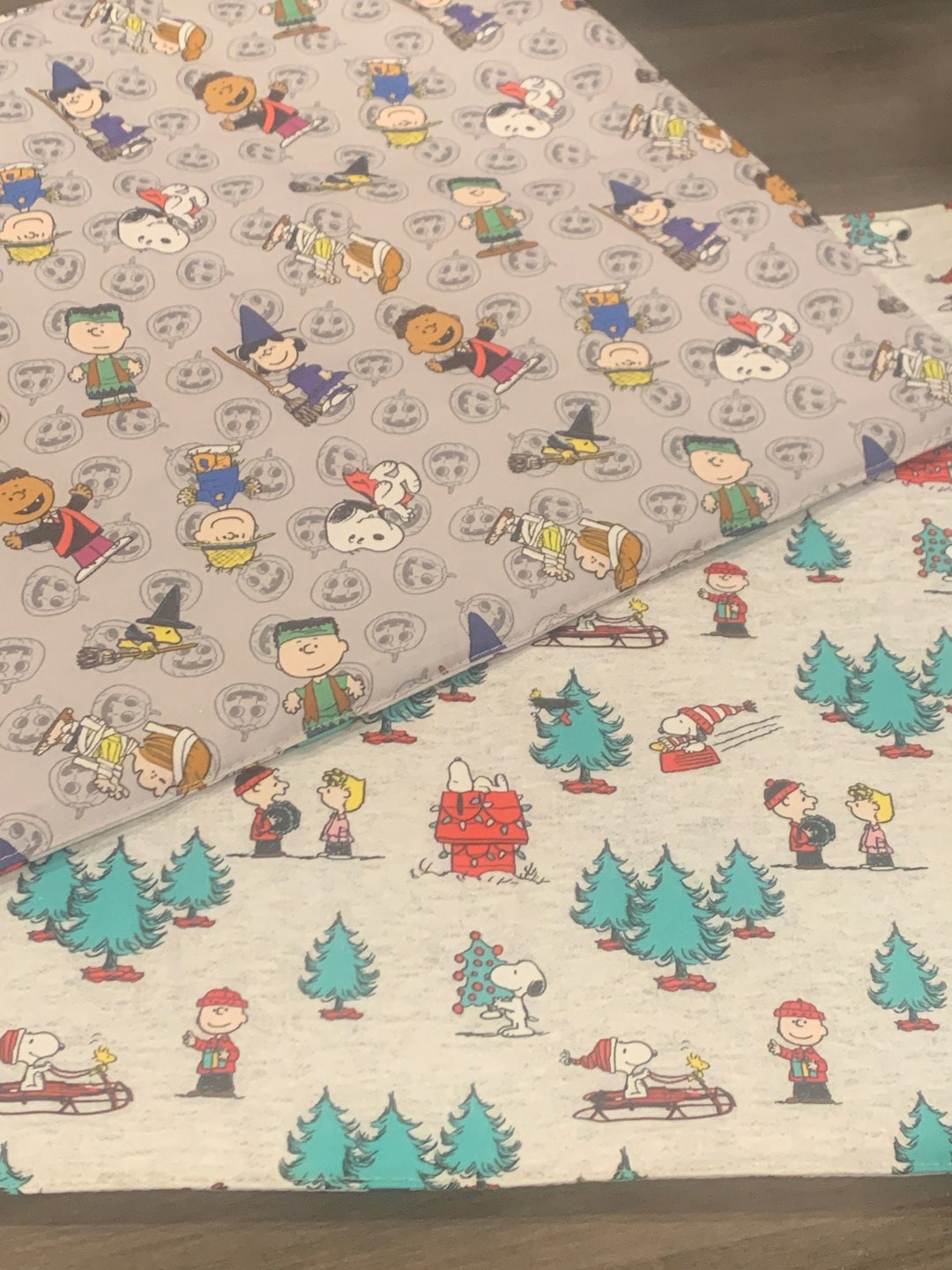 New Reversible Quilted Handmade Table Runner, Christmas/ Halloween ...