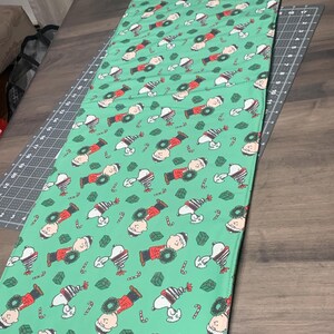 Handmade Reversible Quilted Table Runner: Snoopy Christmas/thanksgiving ...