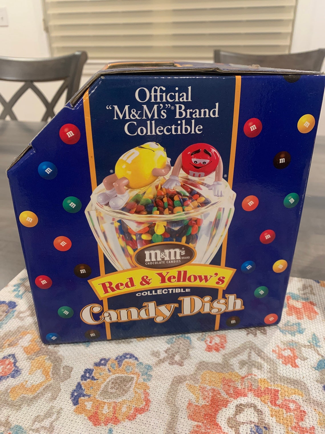 M and Ms Candy Dish. Kitchen Decorations. Red and Yellows - Etsy