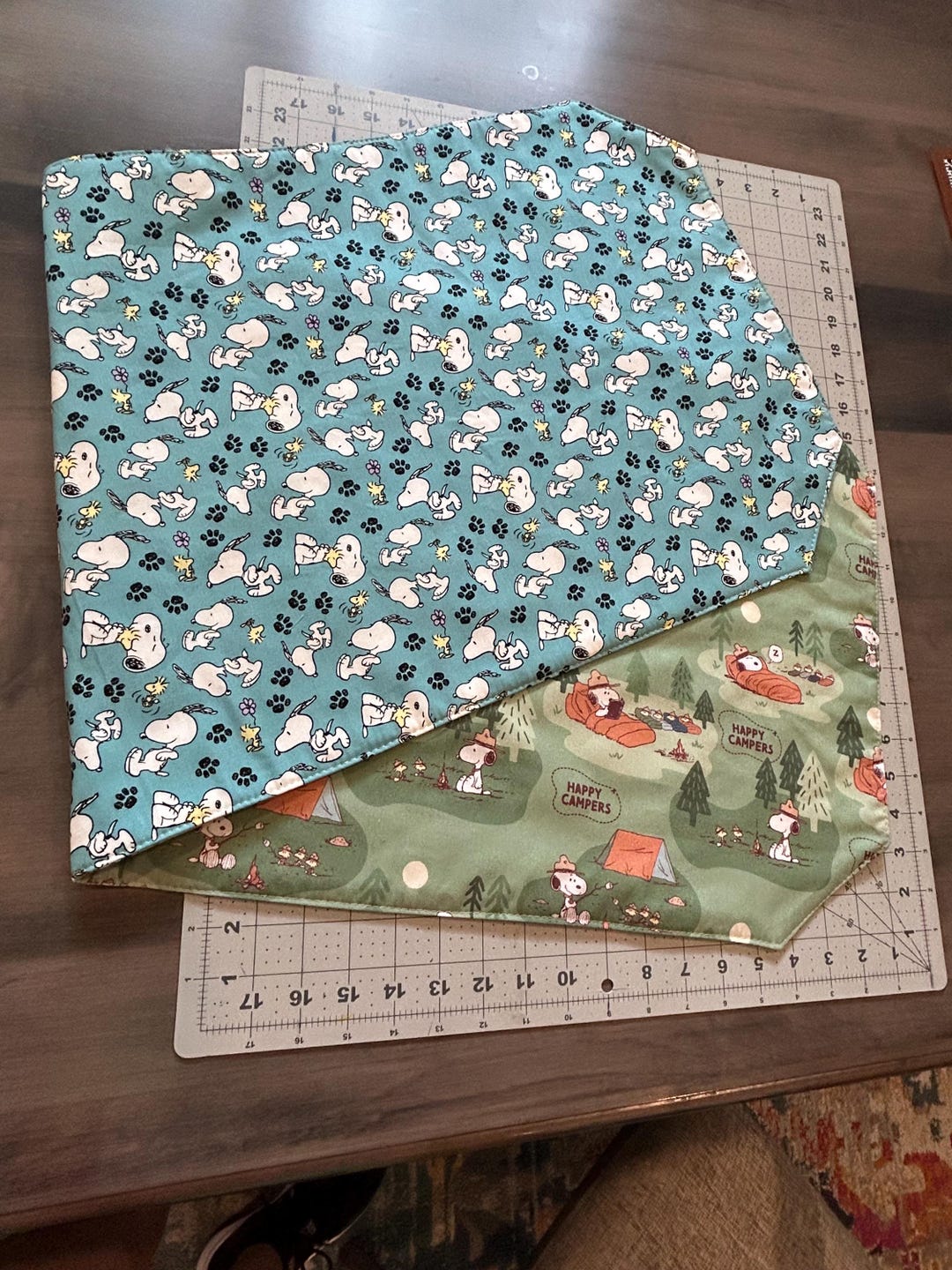NEW REVERSIBLE Quilted Table Runner. Snoopy Spring Decorations and ...
