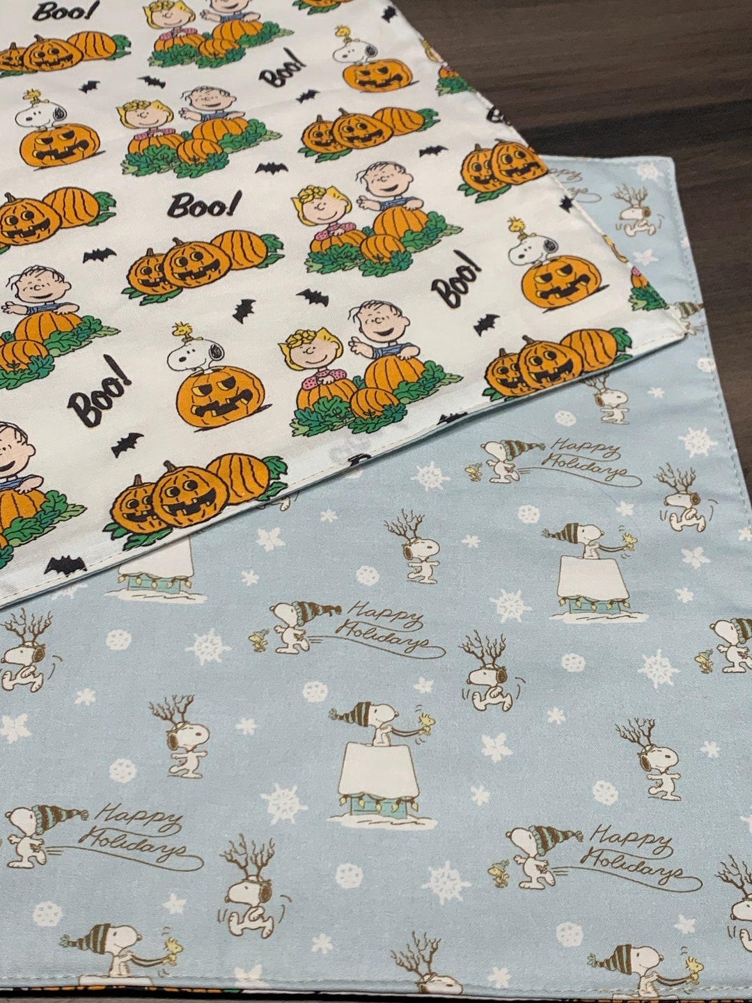 New Reversible Quilted Handmade Table Runner, Christmas/ Halloween ...