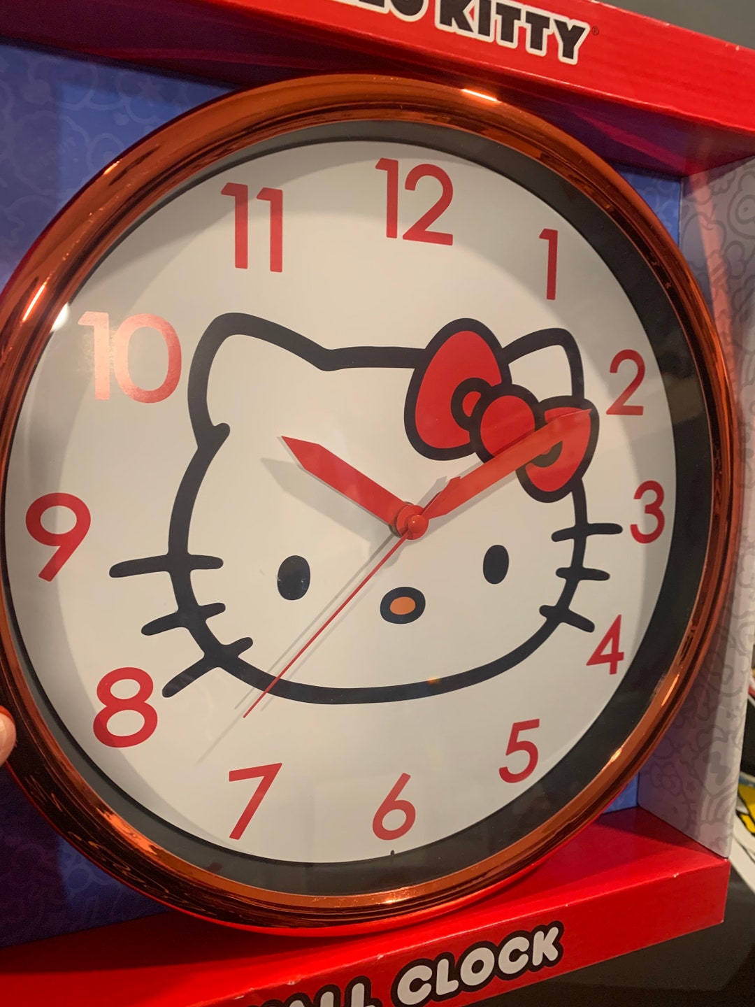 Hello Kitty Clock, Red Hello Kitty Clock, Clock. Apples. New Wall Clock ...