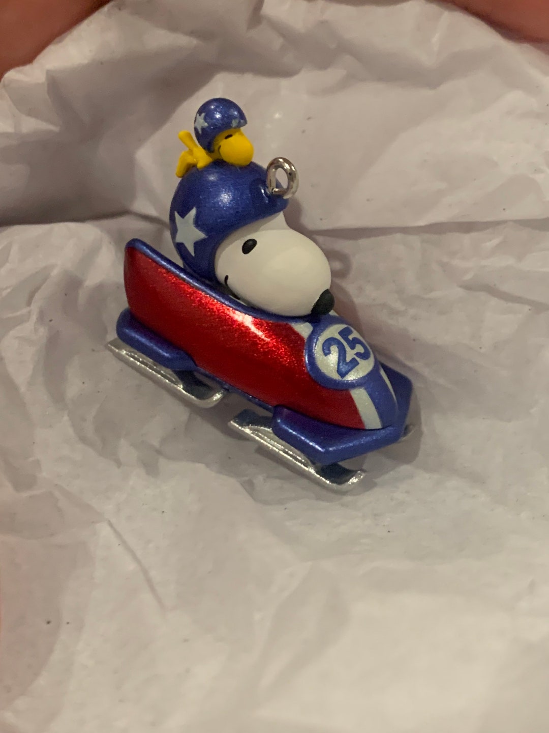 Hallmark Mini Peanuts Winter Fun With Snoopy in Bobsled Miniature ...