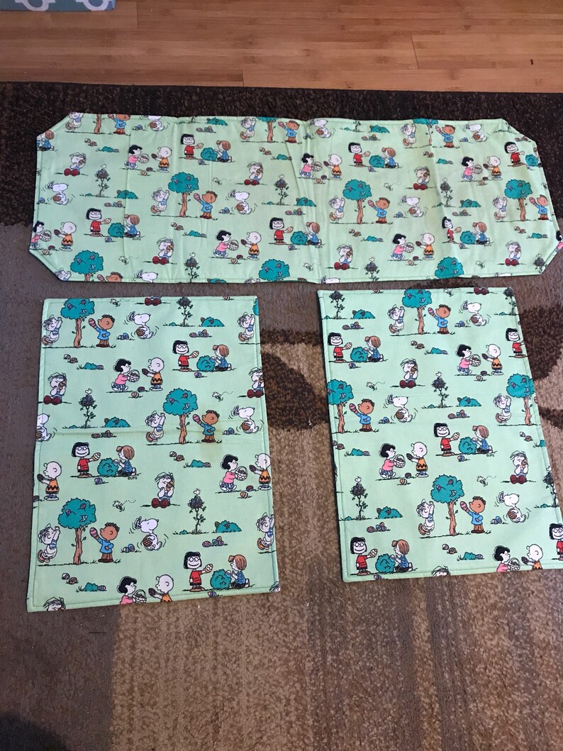 Snoopy Easter Table Runner & Placemats: Retired Peanuts Fabric - Etsy