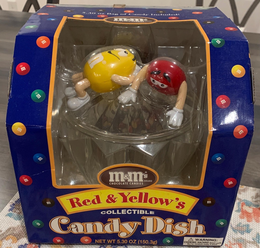 M and Ms Candy Dish. Kitchen Decorations. Red and Yellow’s, Collectible ...