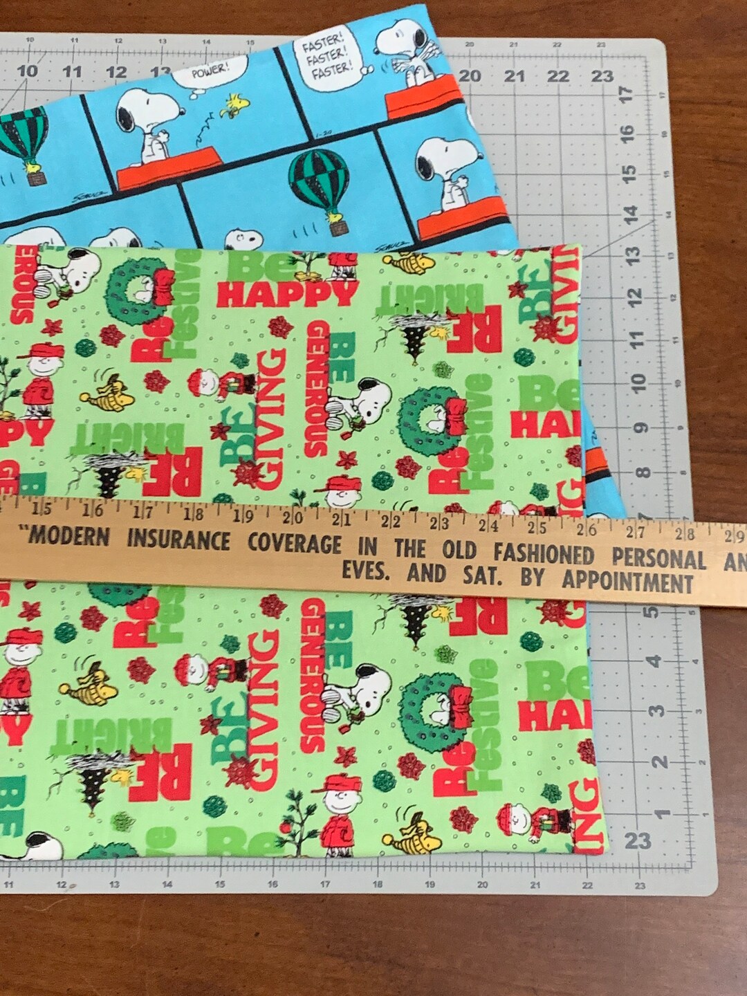 Reversible Peanuts Table Runner: Christmas & Spring Quilted Topper (40 ...