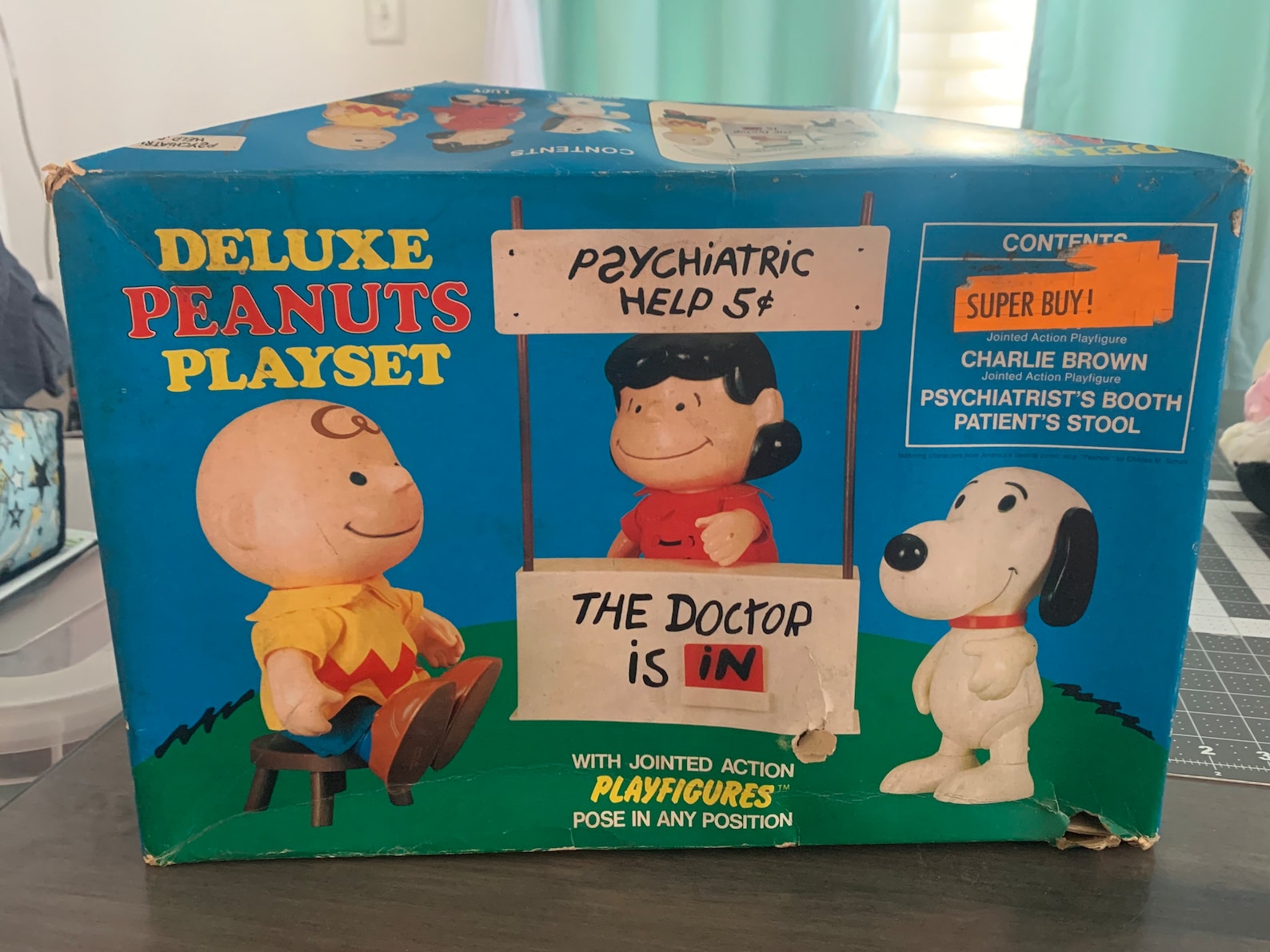 Deluxe Peanuts Playset: Jointed Snoopy, Charlie Brown, Lucy Figures - Etsy