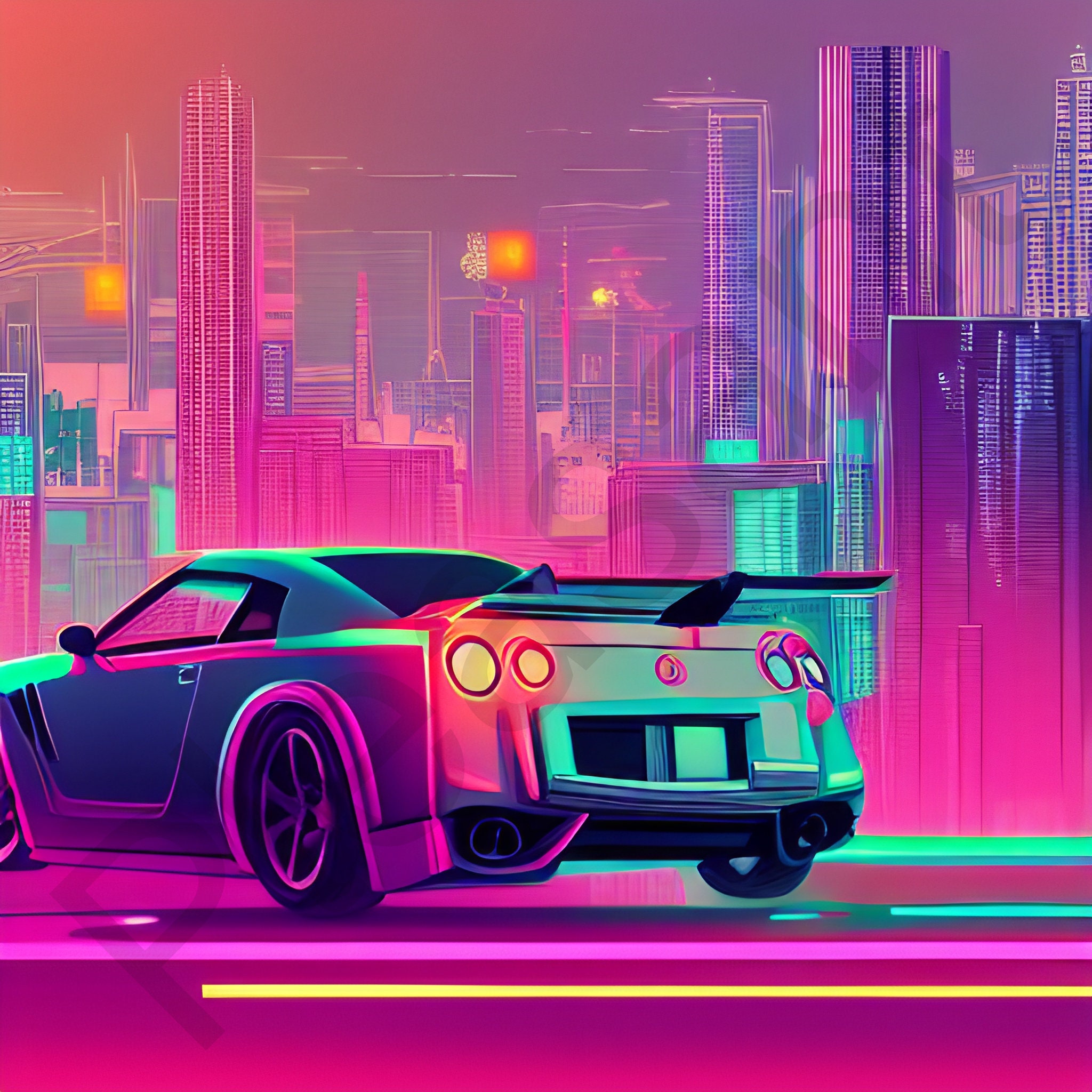 Retro GTR Tokyo Digital Download - Etsy
