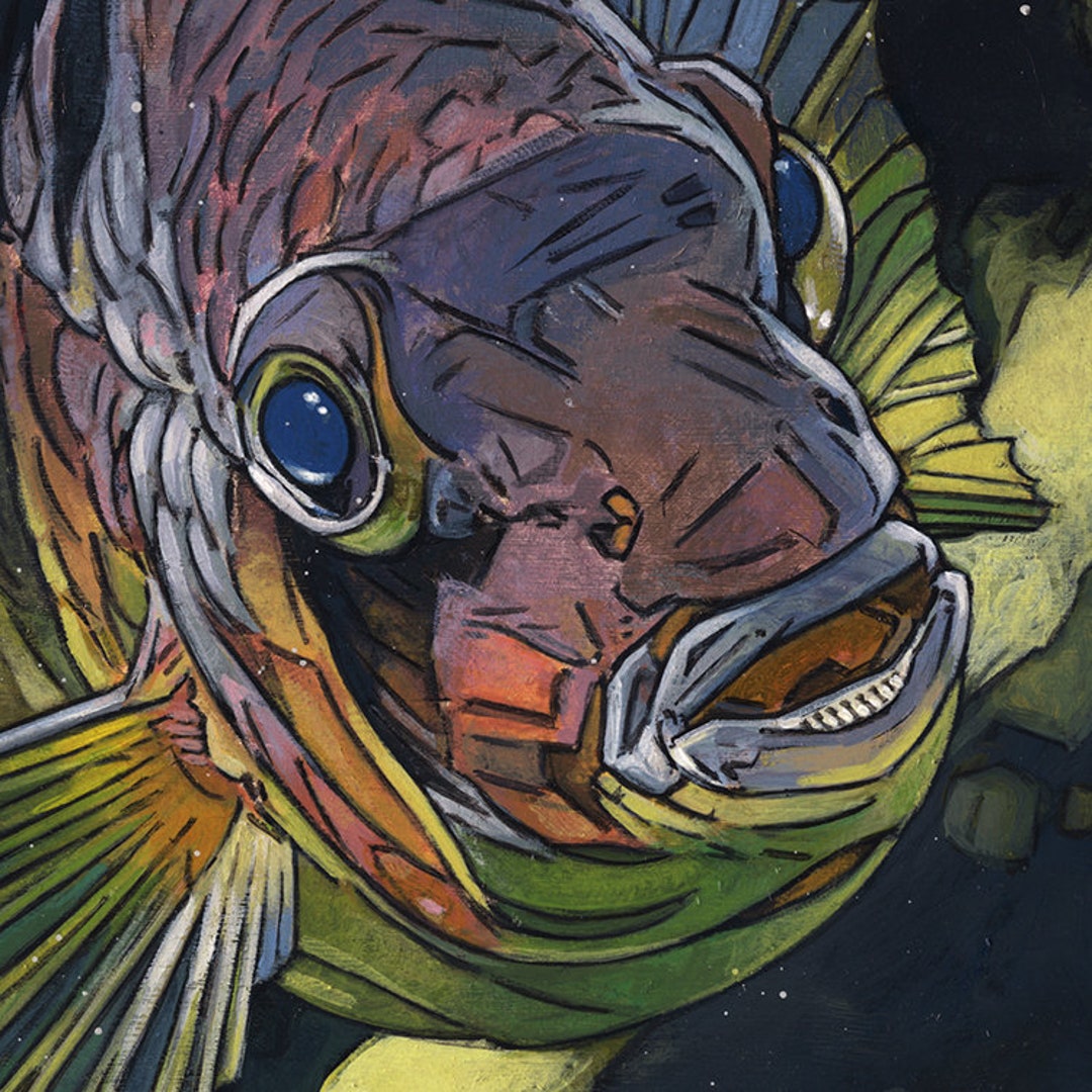 Mojarra Negra Framed Acrylic Painting - Etsy