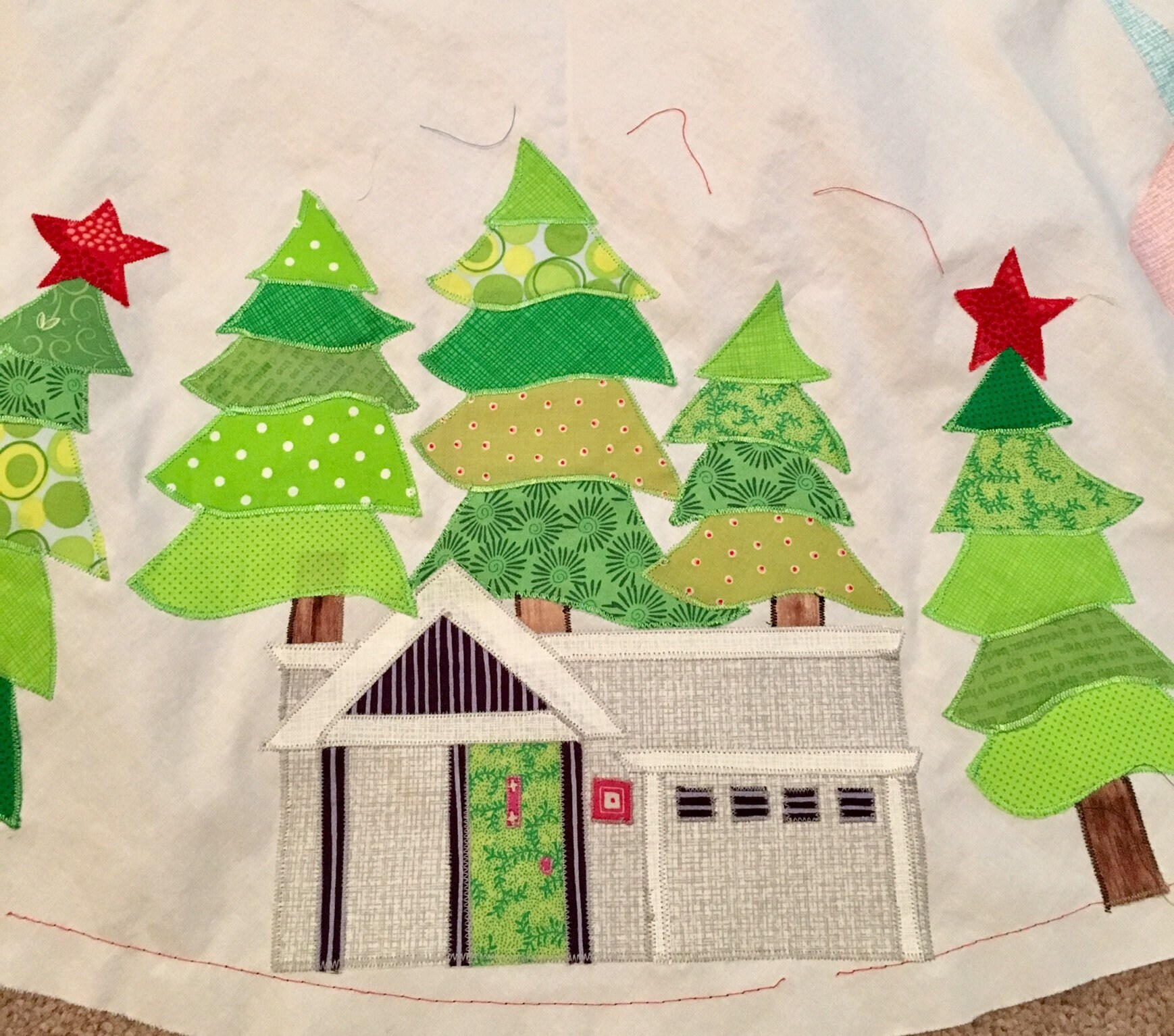 Custom Christmas Tree Skirt Whimsical Houses Tree Skirt - Etsy