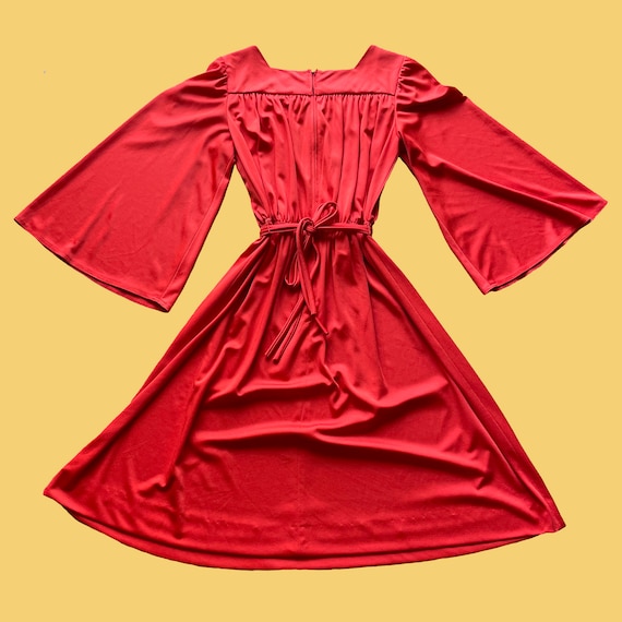 70’s Bright Red Angel Wing Dress - Gem