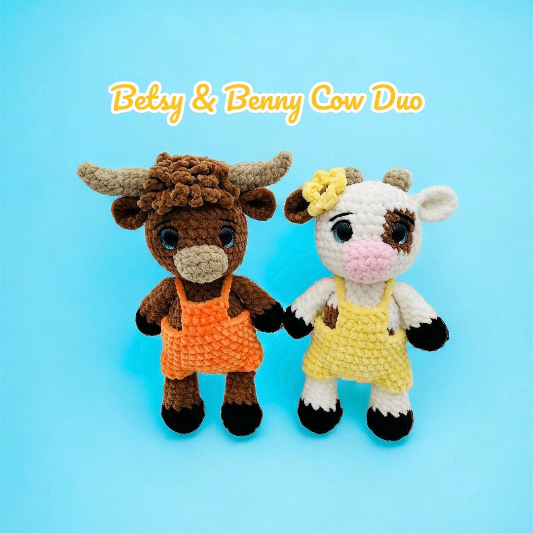 Betsy & Benny Cow Duo | Amigurumi | Crochet Cow Pattern - Etsy