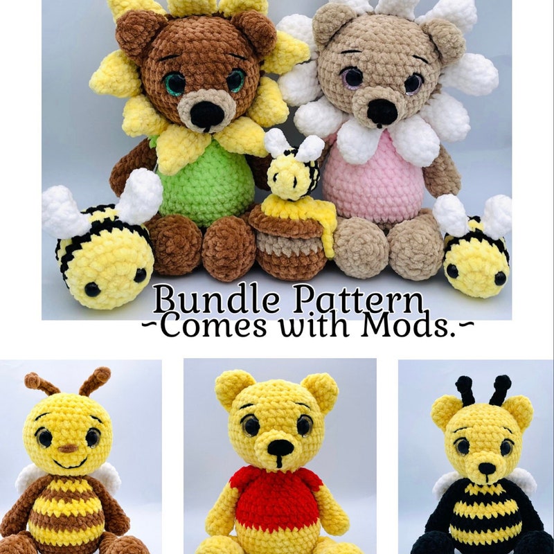 Bumble Bear Amigurumi - Etsy