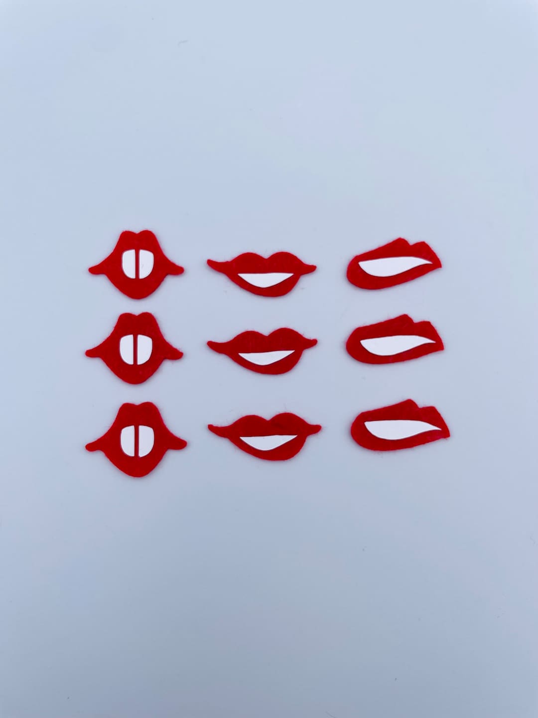 MINI SIZE Felt Lips Made to Order 9 Pieces - Etsy