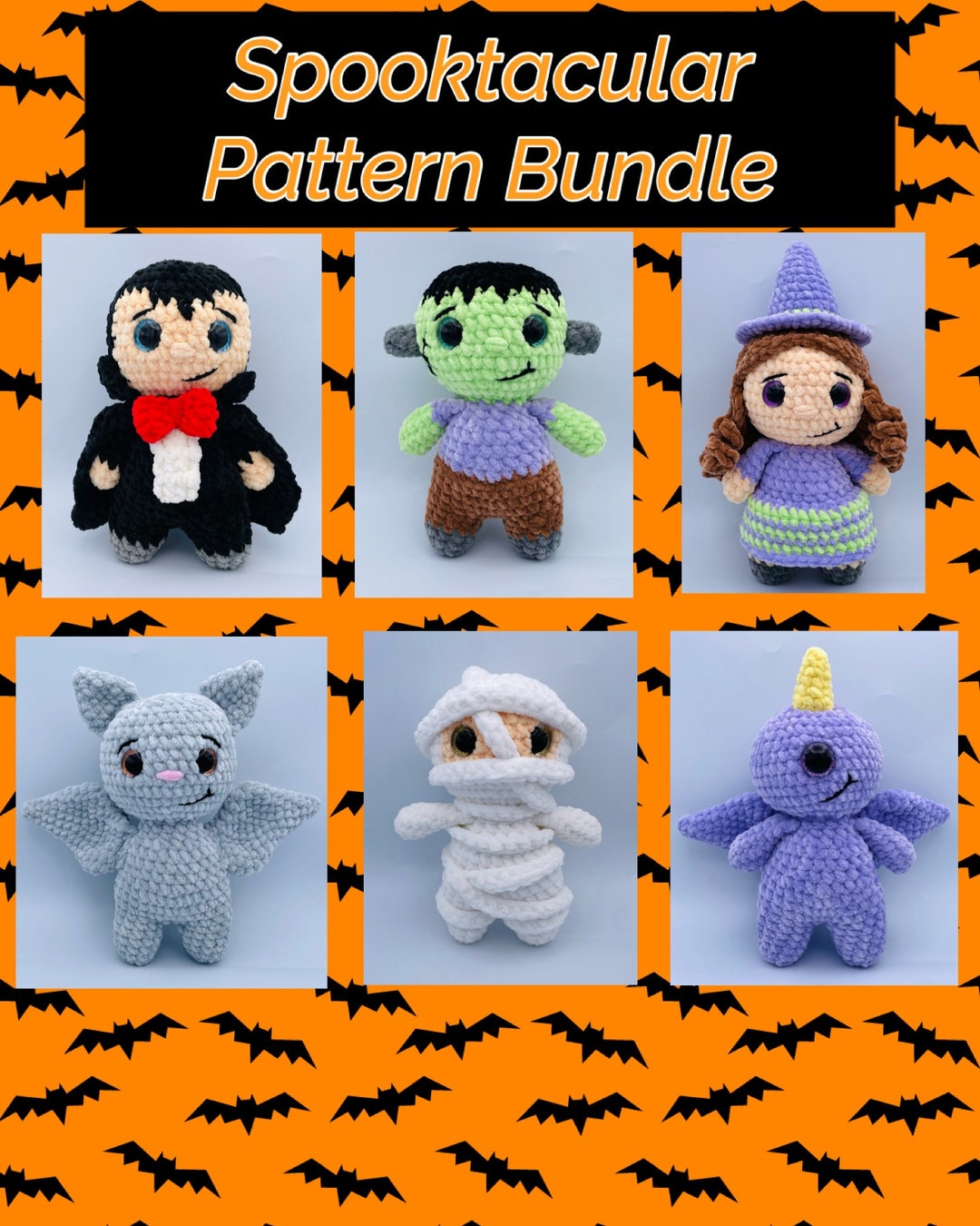Spooktacular Bundle | Amigurumi | Crochet Doll Pattern | Halloween - Etsy