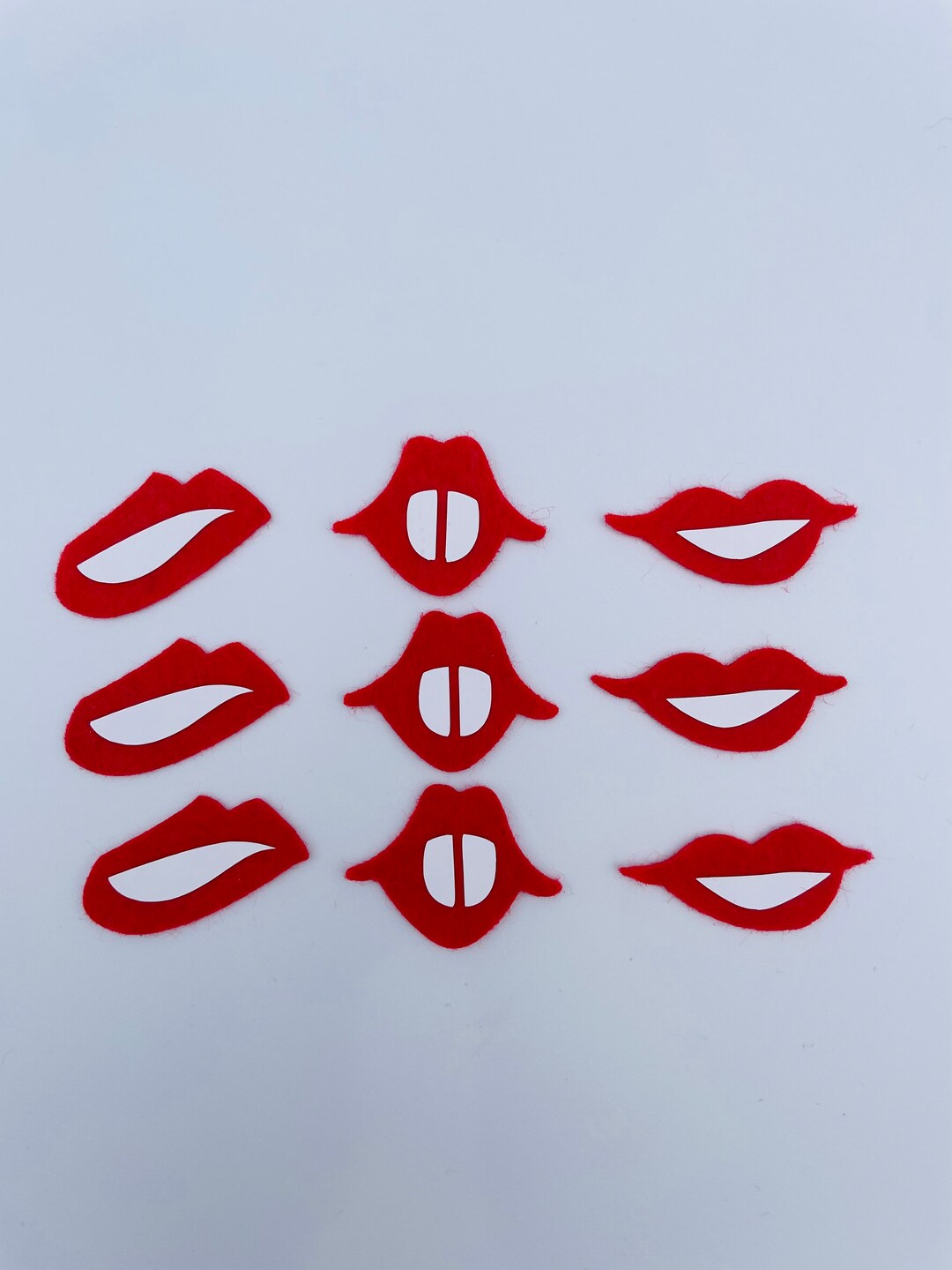 Made to Order Felt Lip (9) Pieces - Etsy