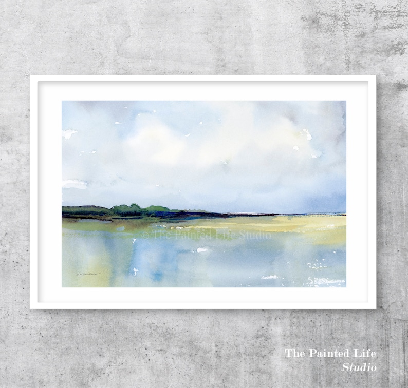 Abstract Seascape Painting Print of Original Watercolor - Etsy