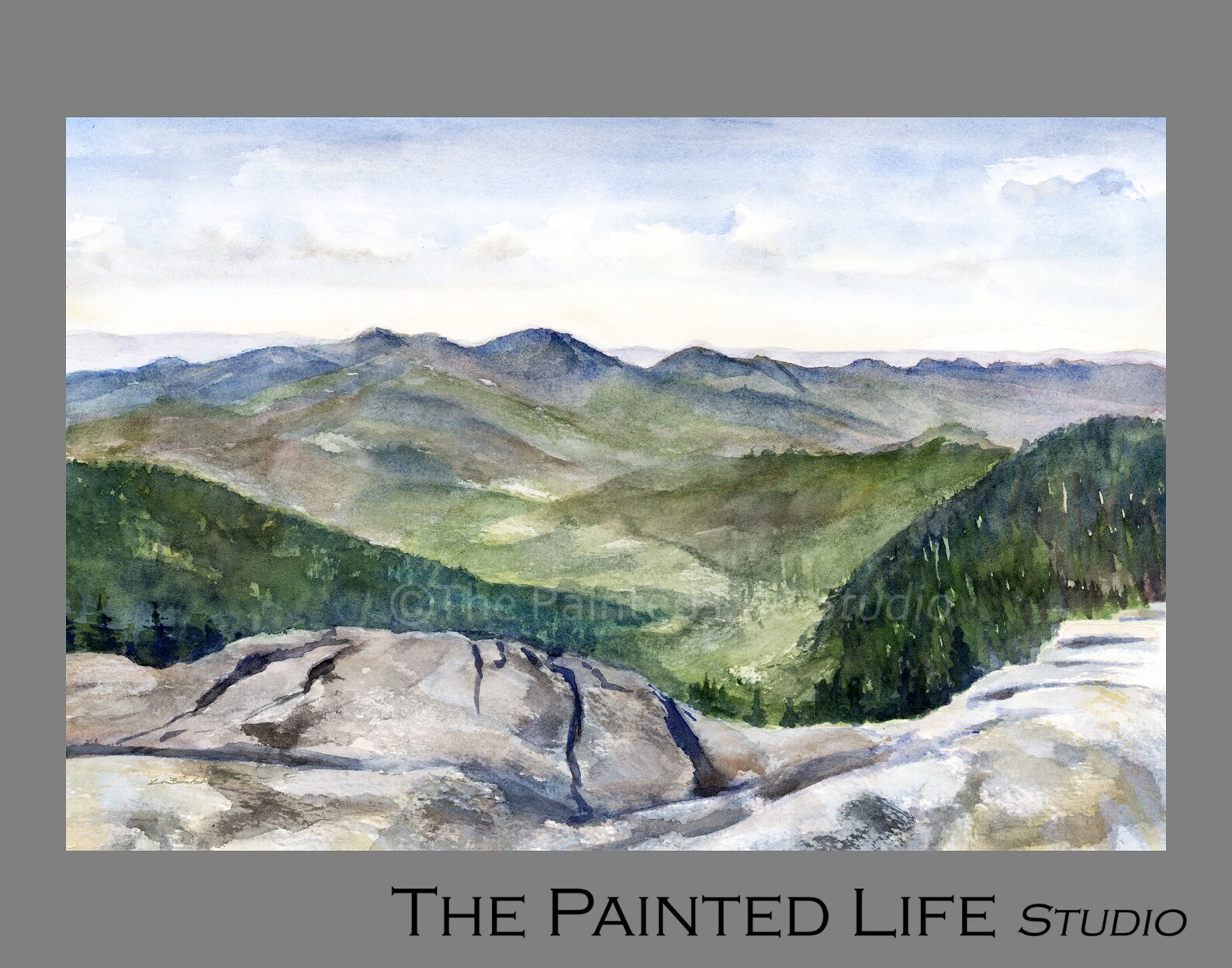 Giant Mountain Summit Art Print Watercolor Painting of Giant - Etsy