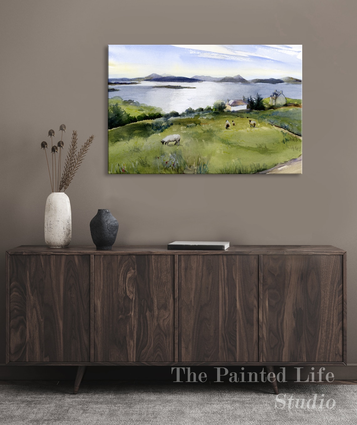 Scottish Highlands Sheep CANVAS Landscape Wall Art Print of - Etsy