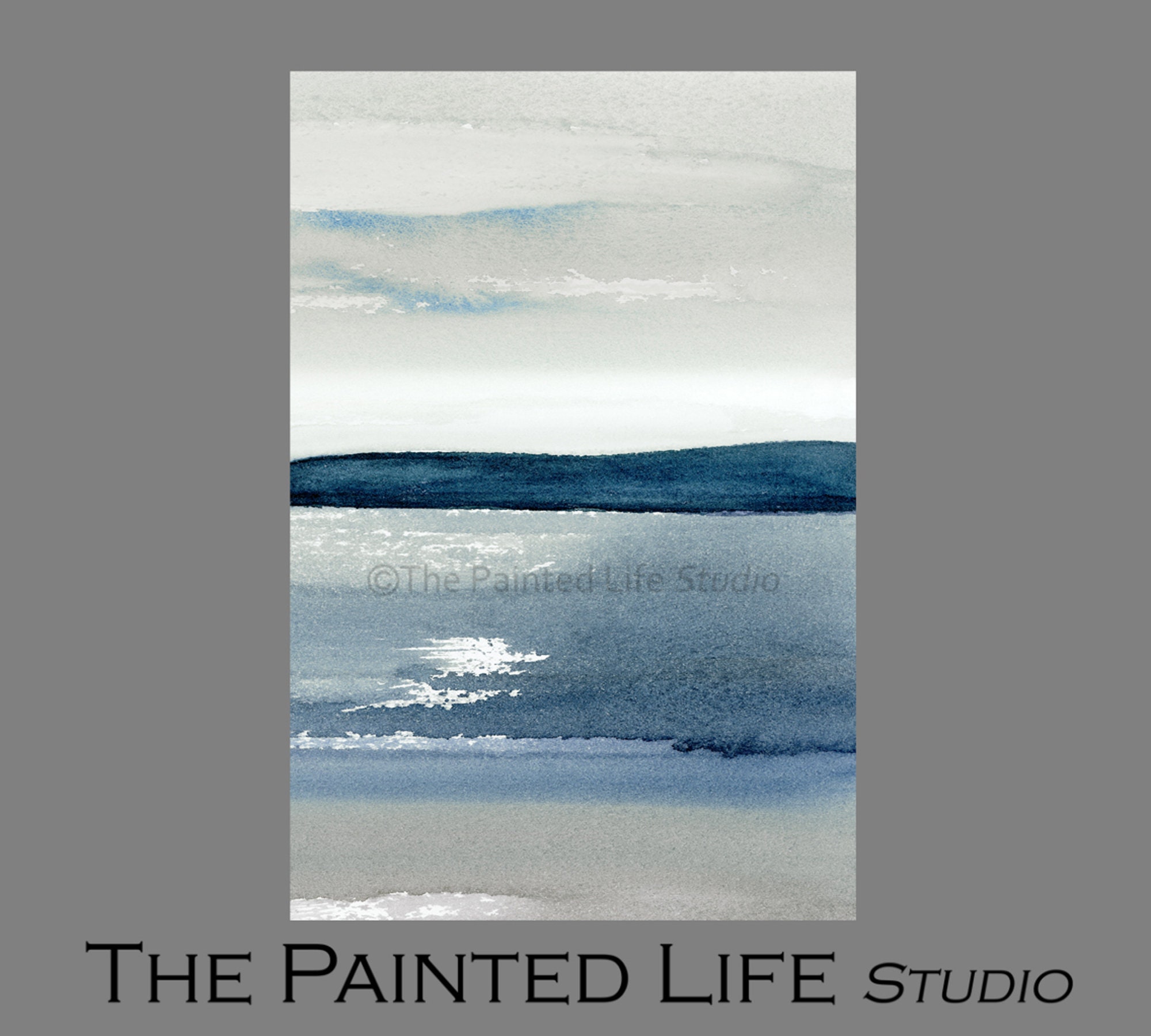 Set of 3 Prints Reflections Over the Sea Triptych of Original | Etsy