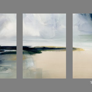 Set of 3 CANVAS Prints, Neutral Tones + Colors, Landscape Prints ...