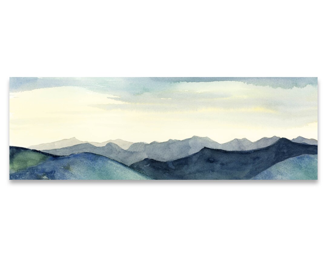 Mountain Layers Print, View From Cascade Mountain Art Print, Painting ...