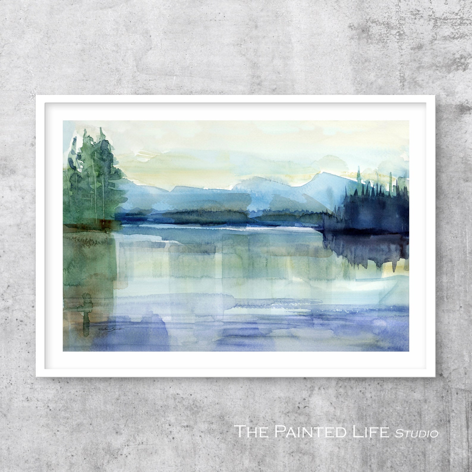 Adirondack Boreas Ponds Print: Contemporary Watercolor Landscape Prints ...