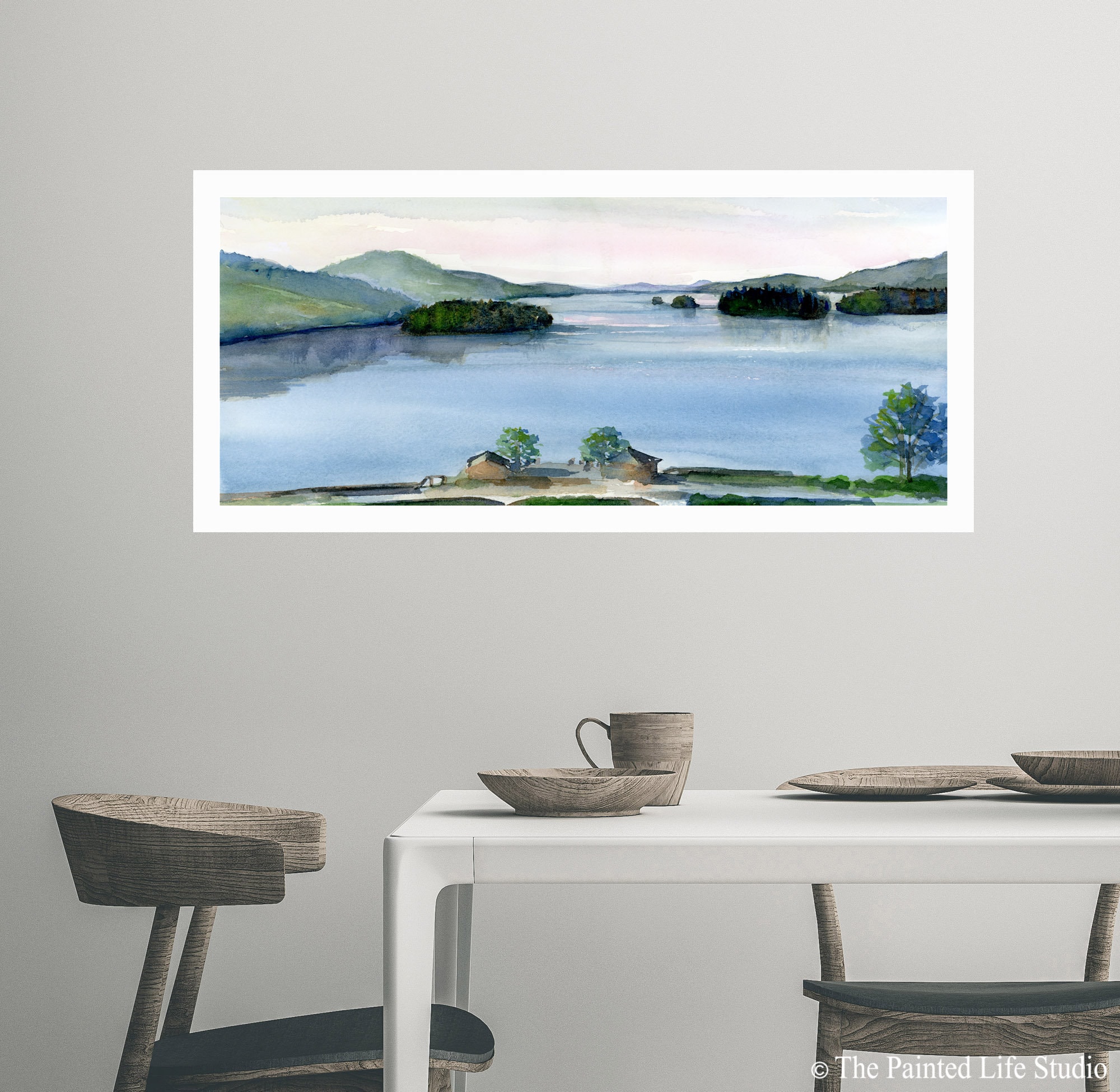 Sagamore on Lake George Art Print Watercolor Painting of the - Etsy