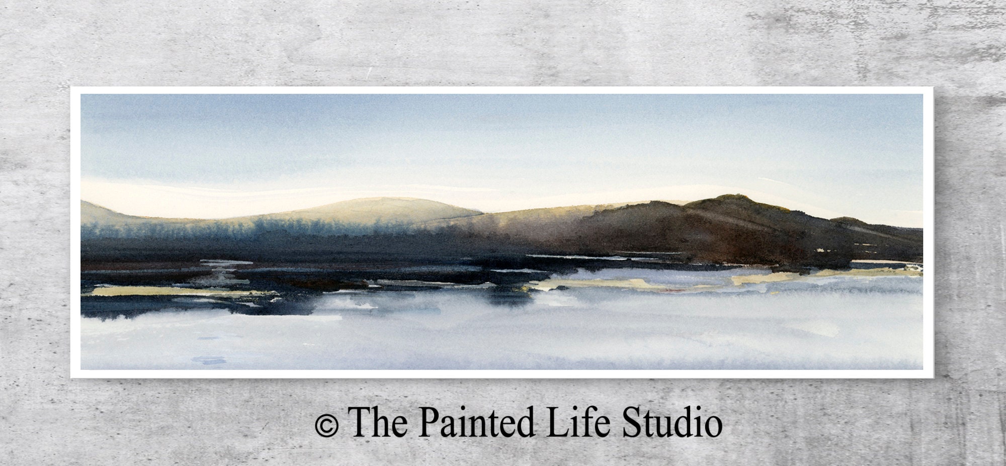 Panoramic Landscape wall art print mountains and lake in | Etsy