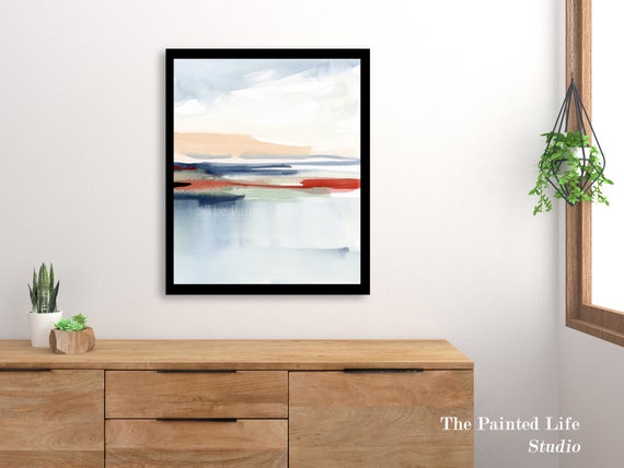 Giclée Prints Abstract Landscape Vertical art print contemporary ...