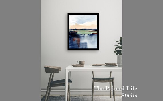 Giclée Prints Abstract Landscape Vertical art print contemporary ...