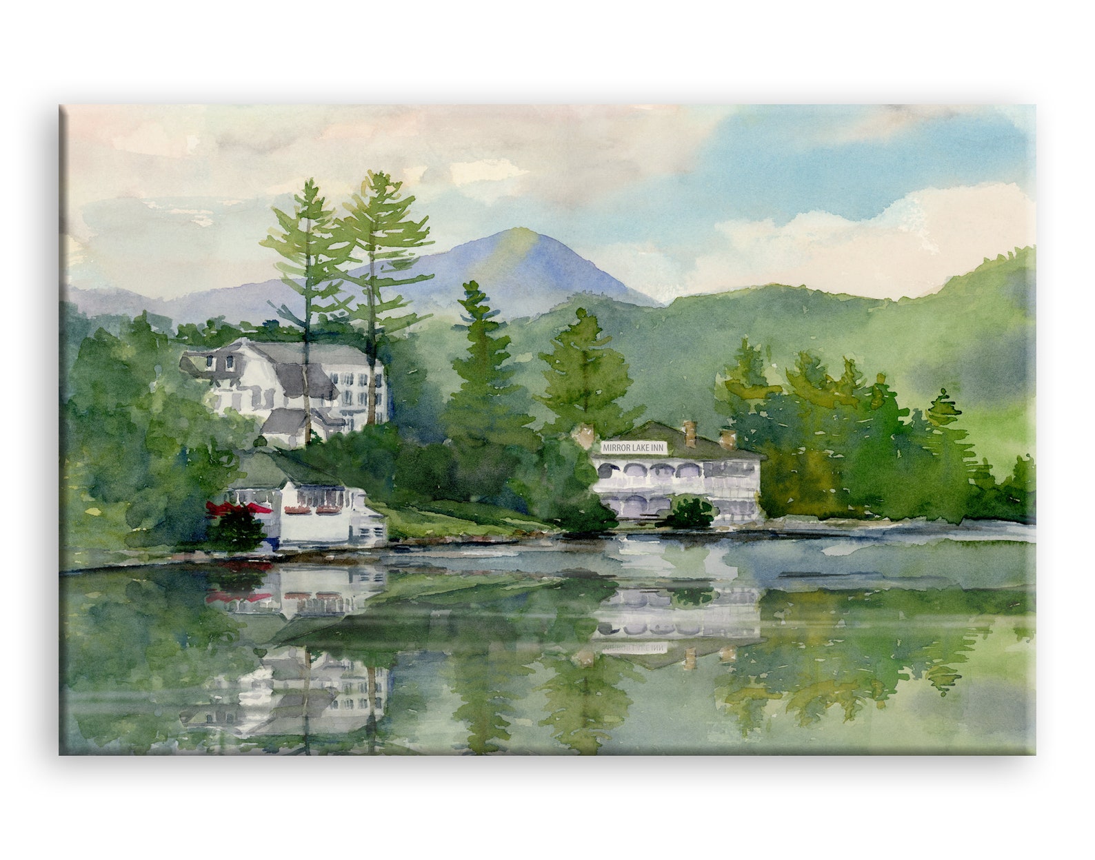 Mirror Lake CANVAS Art Print Watercolor Painting of Mirror - Etsy