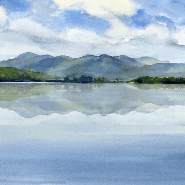 Lake Watercolor - Etsy