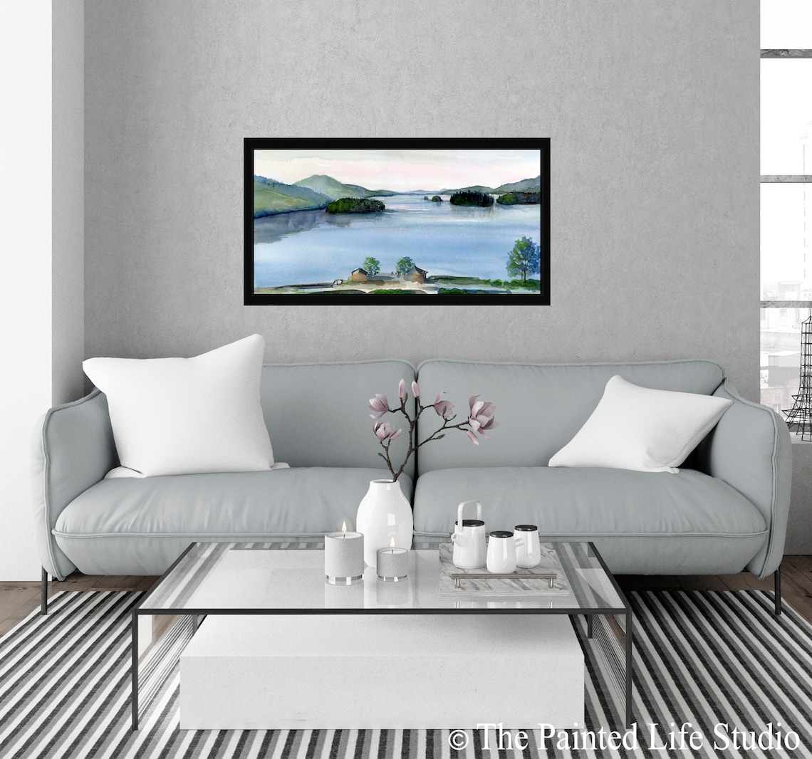 Sagamore on Lake George Art Print Watercolor Painting of the | Etsy