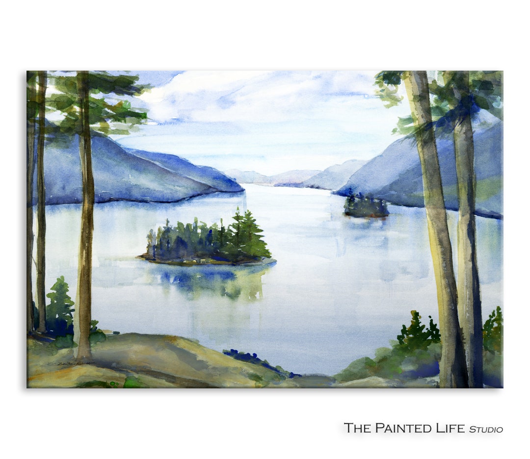 View From Lake George Island CANVAS Print Adirondacks Lake - Etsy