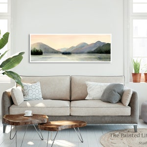 Lake George Sunset Wall Art Print | Mountains and Lake Print Wall Decor ...