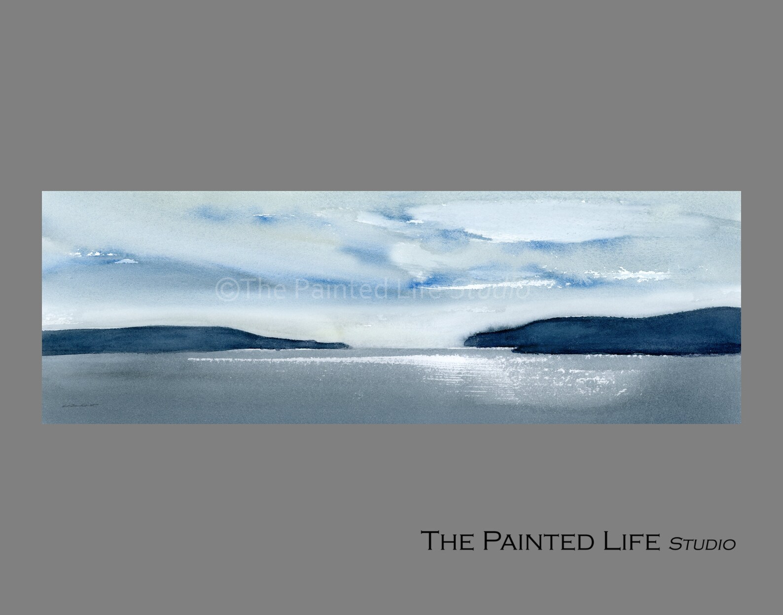 Reflections on the Sea Art Print Wide Panoramic Contemporary - Etsy