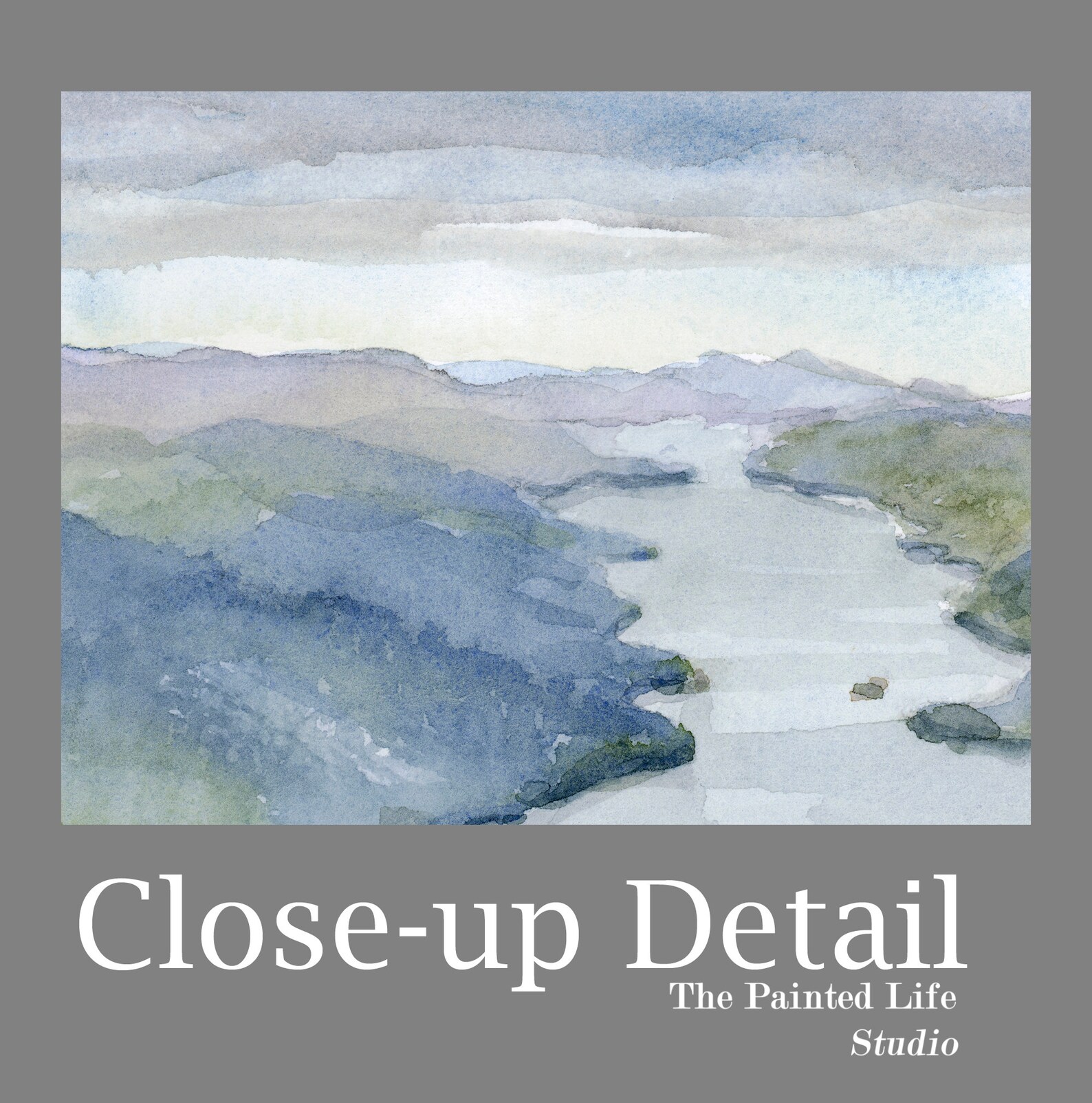 View of Lake George Printmountains and Lake Watercolor Wall | Etsy