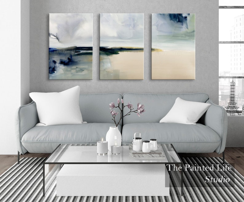 Set of 3 CANVAS Prints Neutral Tones Colors Landscape - Etsy