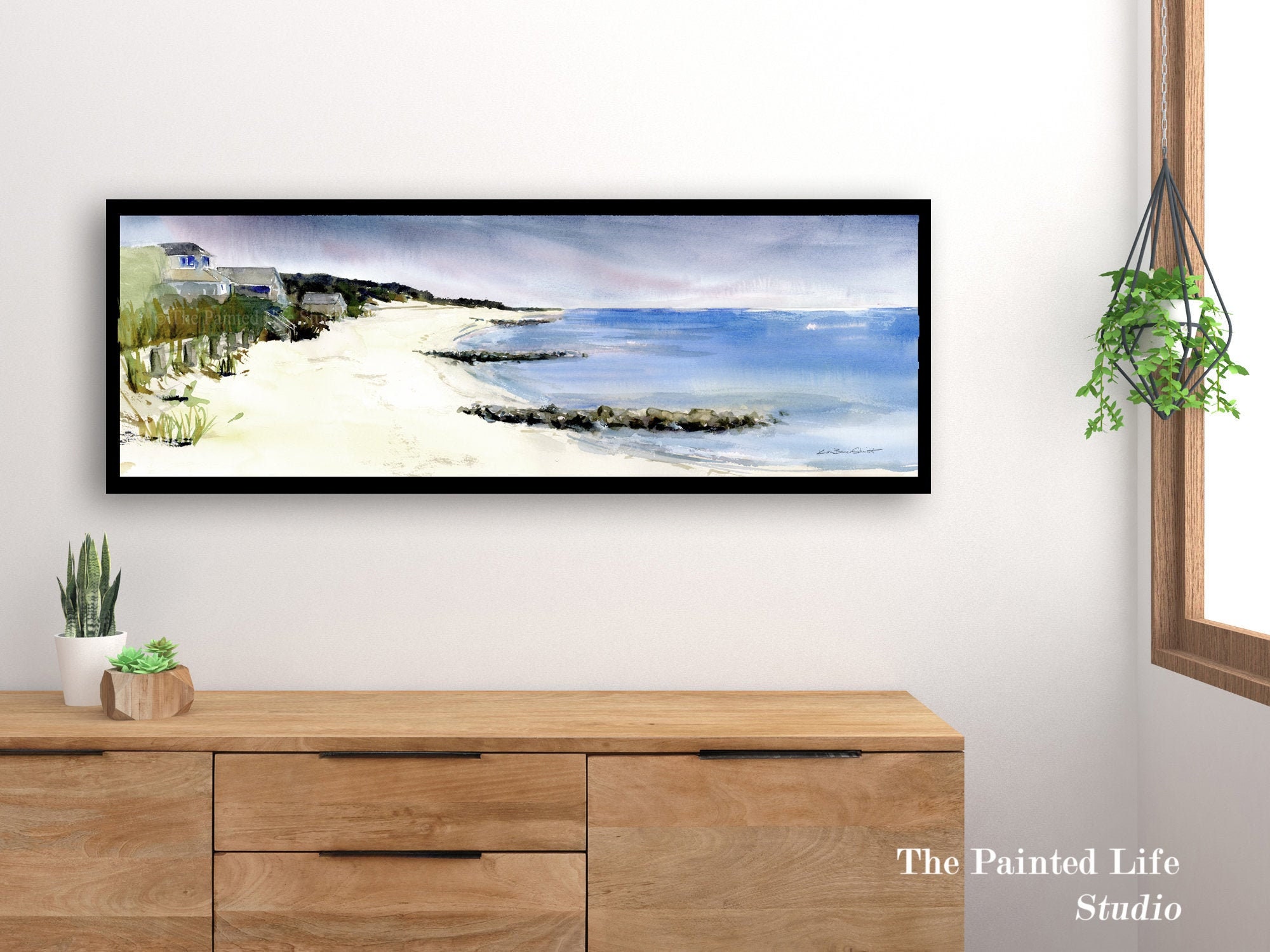 Cape Cod Beach Painting Wide Panoramic Print of Original - Etsy