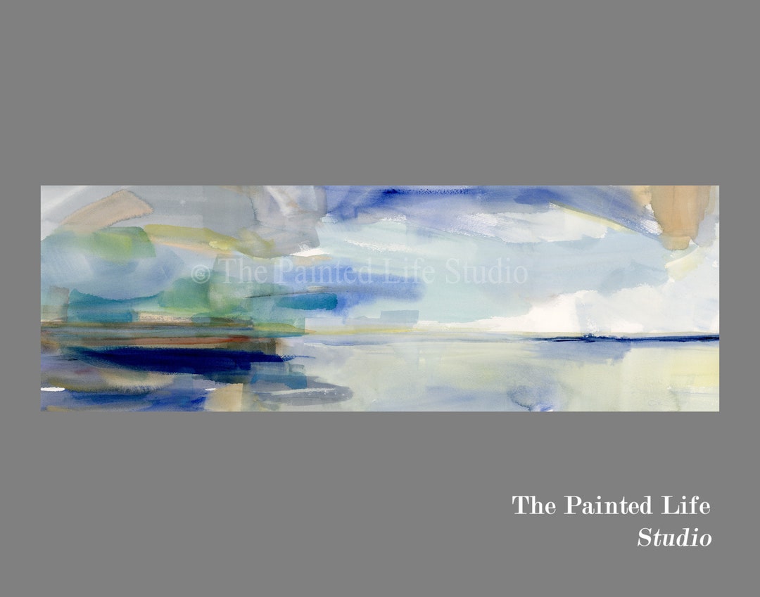 Colorful Abstract Panoramic Landscape Art Print Contemporary - Etsy