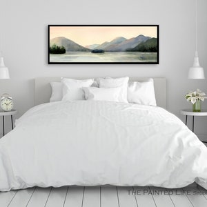 Lake George Sunset Wall Art Print | Mountains and Lake Print Wall Decor ...