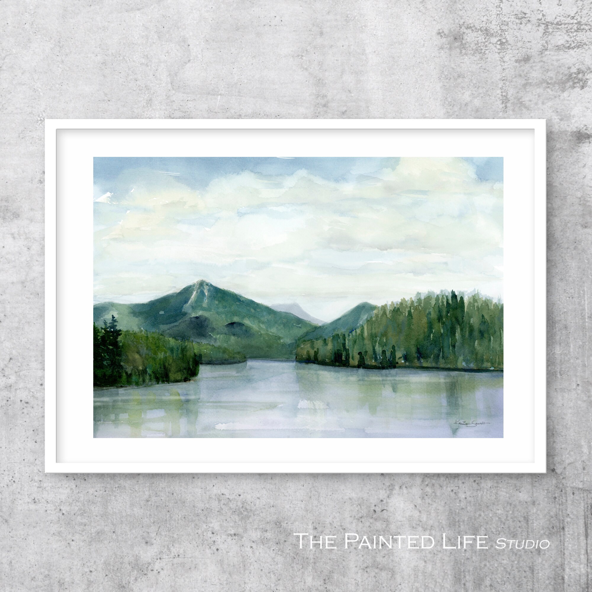 Lake Placid Art Print With Whiteface Mountain Adirondack - Etsy