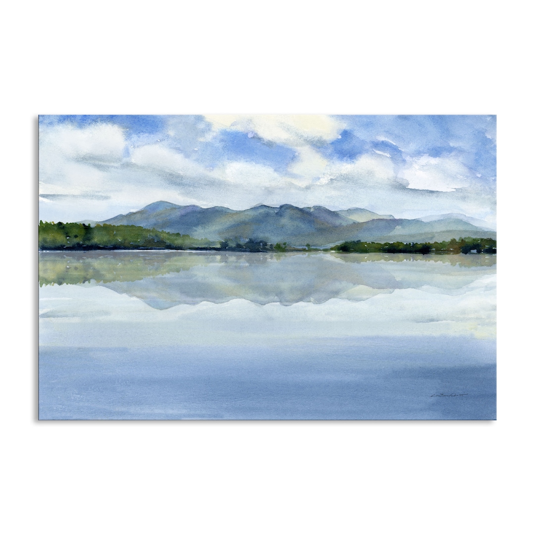 Fern Lake, Adirondack Lake Art Print of Original Painting, Fine Art ...