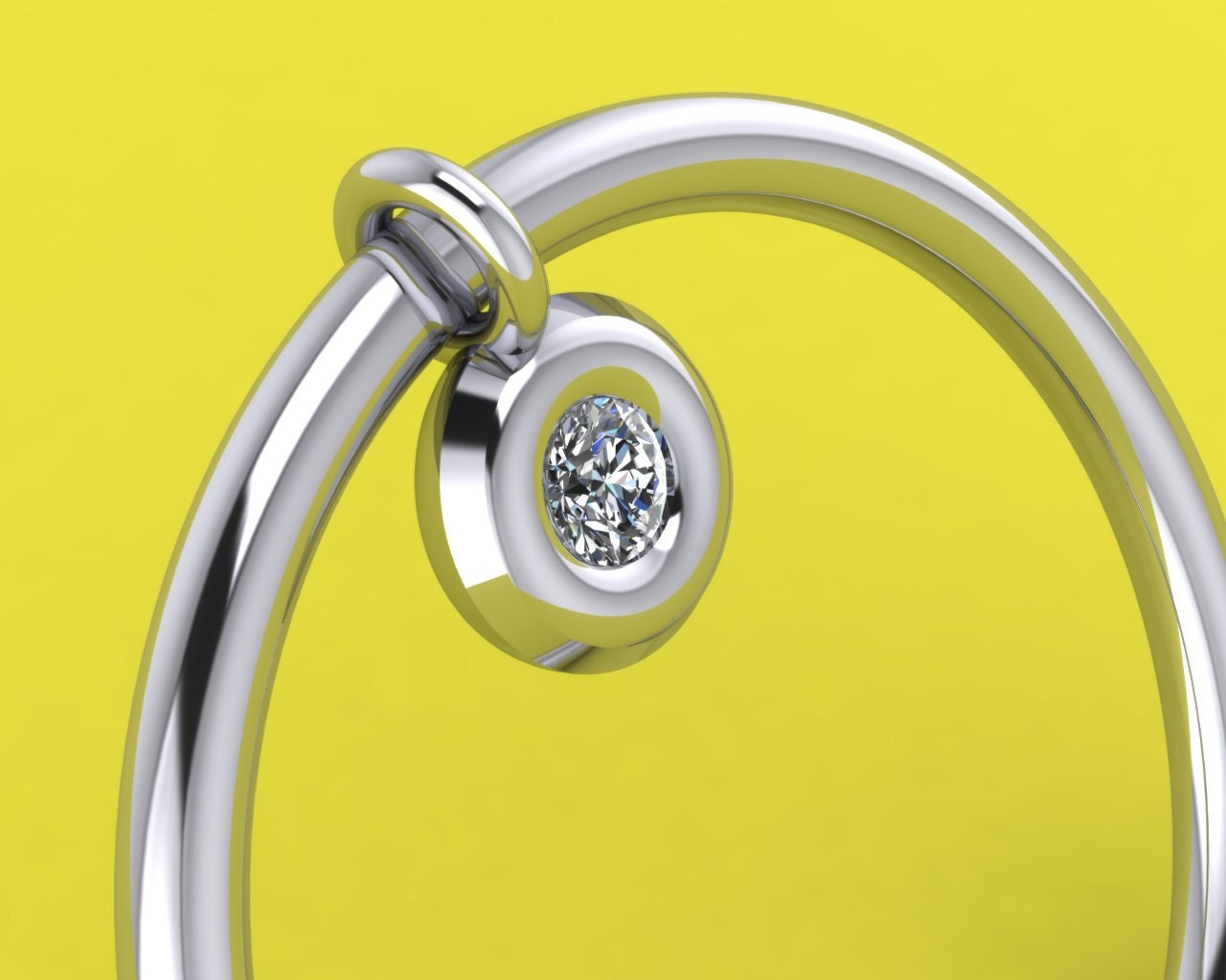 Diamond Dangle Platinum Ring 3pts Round Brilliant Cut Diamond - Etsy