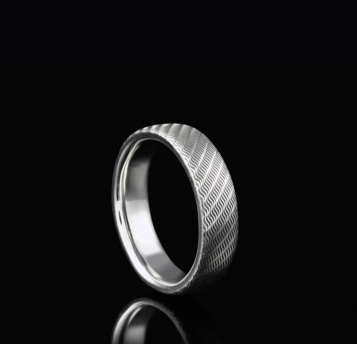 PLATINUM 5mm Mens Court Wedding Ring/ 5mm Wedding Band Wedding - Etsy