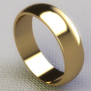 9ct Yellow Mens 6mm Heavy D Shape Wedding Ring / 9ct Yellow Mm - Etsy