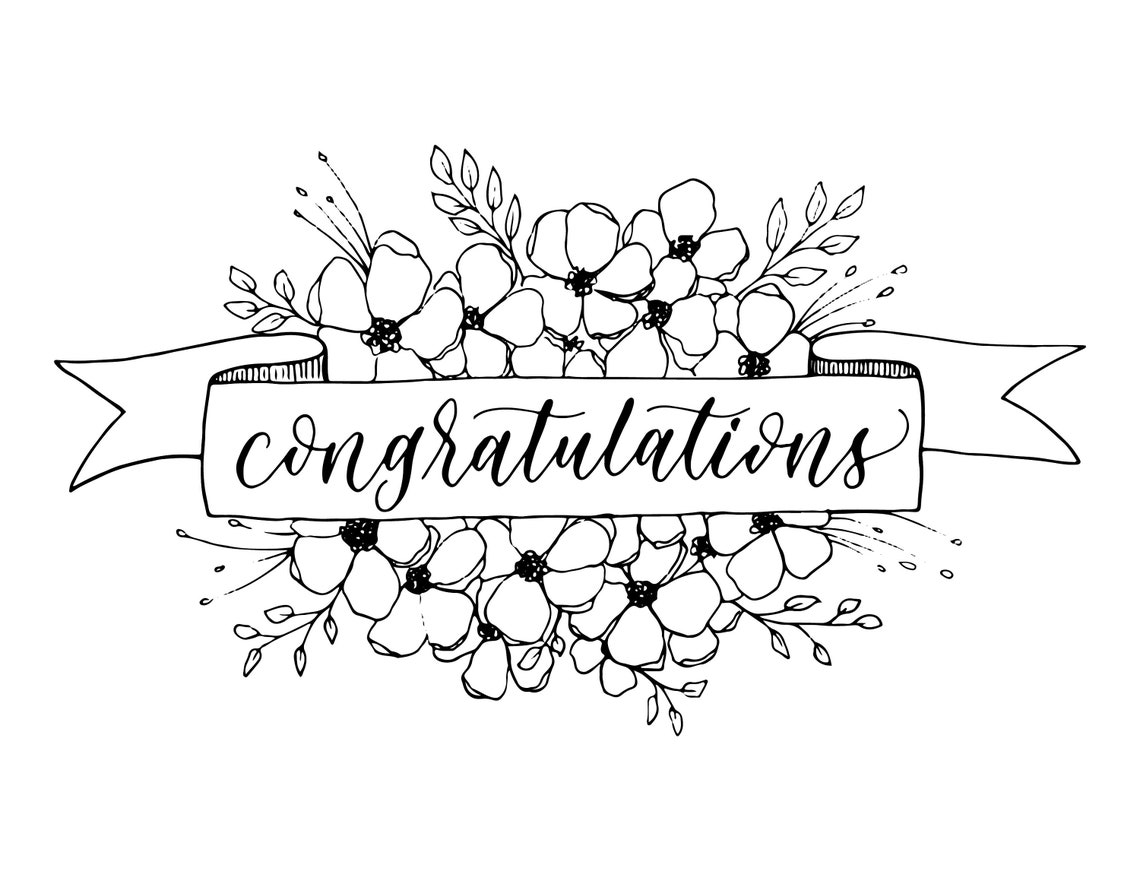 Handmade Calligraphy Greeting Card - Congratulations Card - Etsy