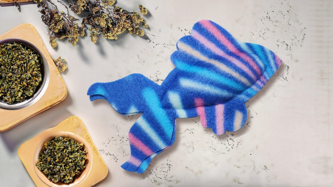 Catnip Catfish Cat Toy Blue Colorful Stripes - Etsy