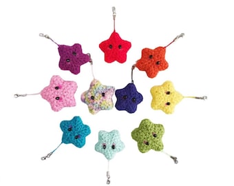 Kawaii Star Crocheted Keychain, Amigurumi , Cute Bag Charm, Accessories ...